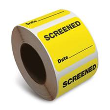 Stickers show who has been screened | Preferred Business for Printing ...